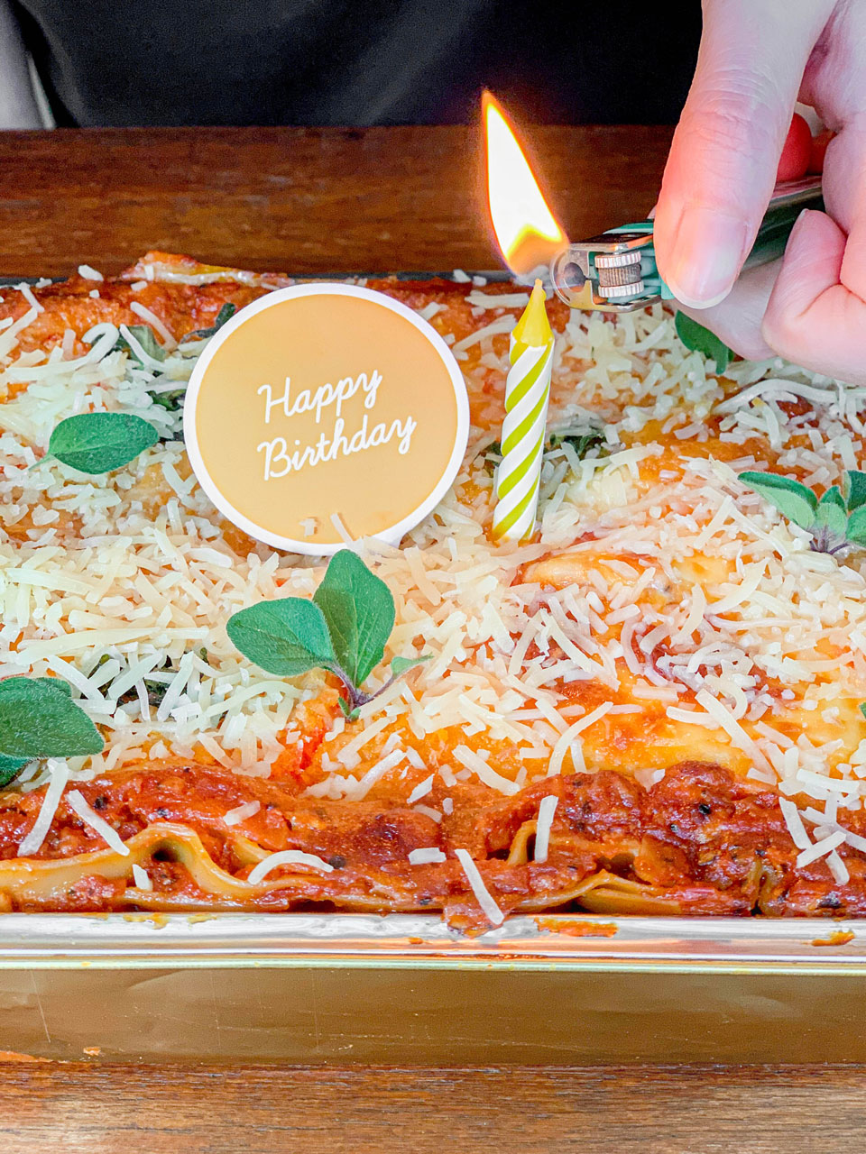 Delectable Birthday Lasagna - Delectable By Su